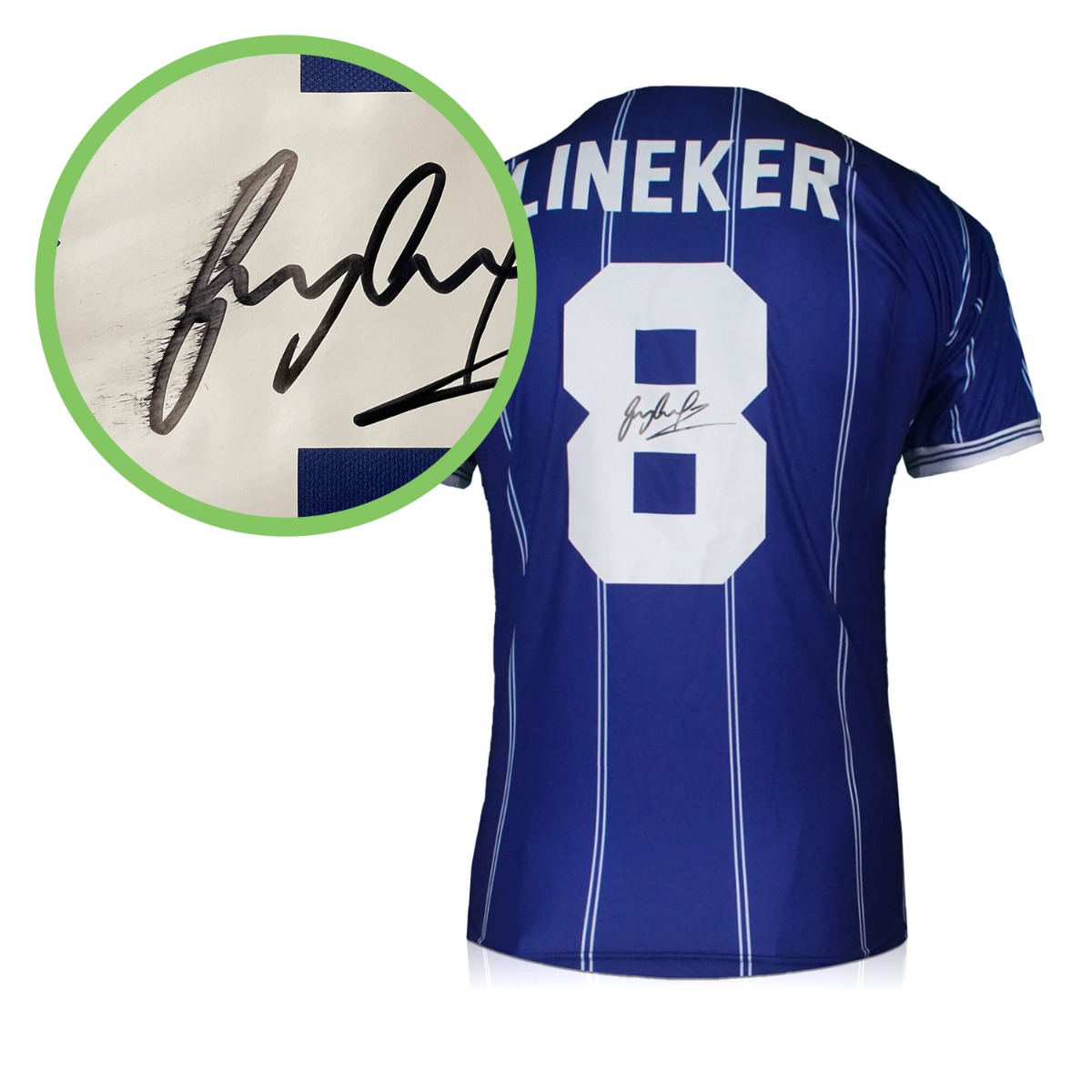 Gary Lineker Signed Leicester City 1984 Football Shirt. Damaged C