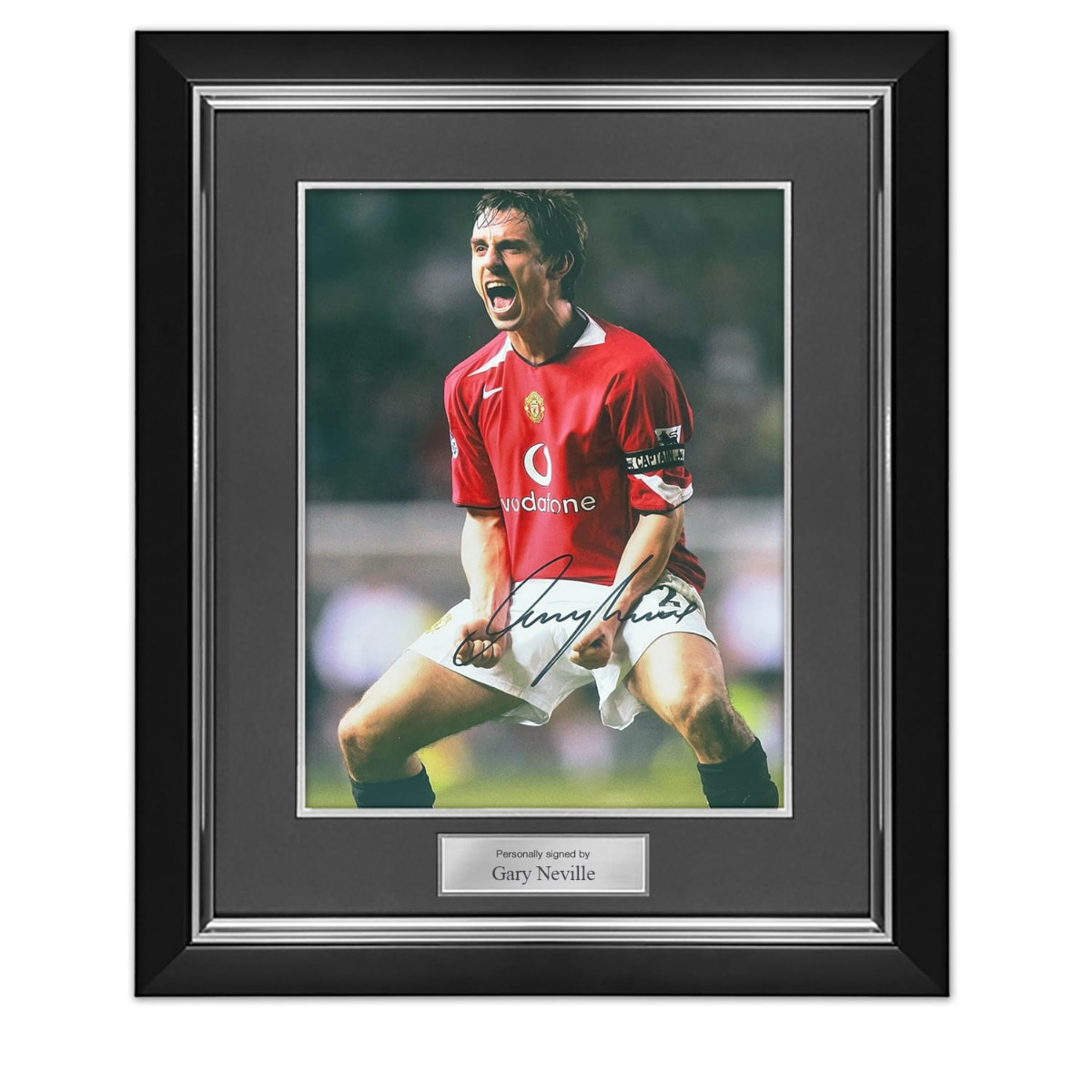 Gary Neville Signed Manchester United Football Photo: Celebrating ...