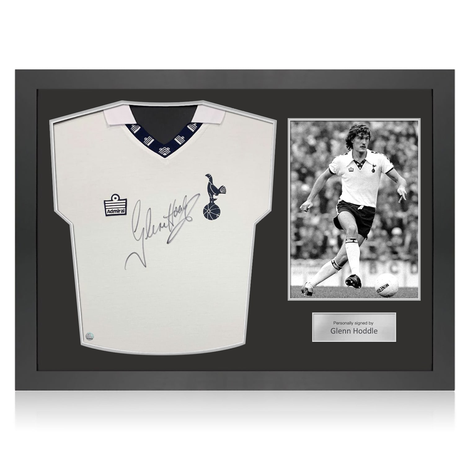 Glenn Hoddle Signed Tottenham Hotspur 1978 Football Shirt. Icon Frame