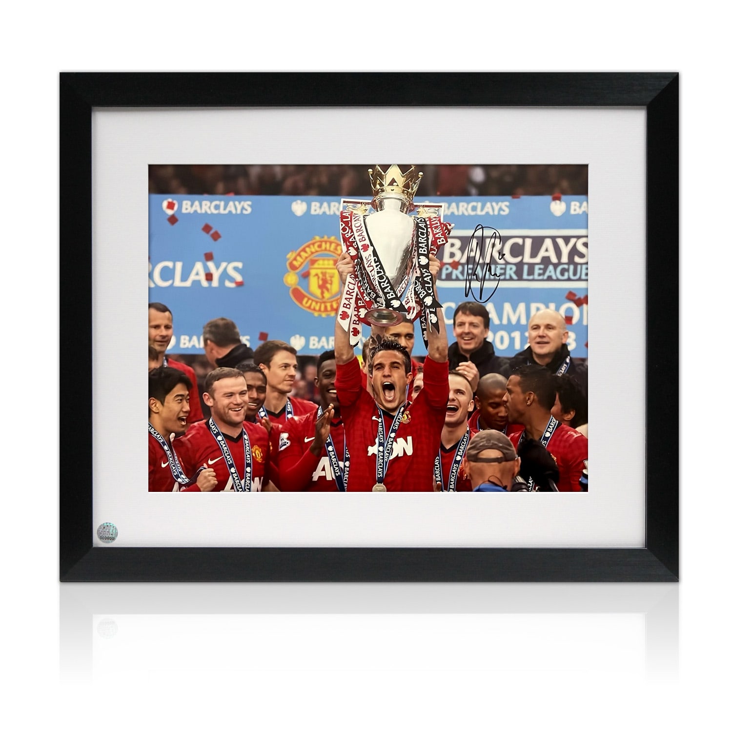 Robin Van Persie Signed Manchester United Photo: PL Winner. Framed